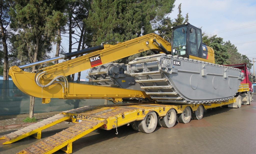 Flood Control with Amphibious Excavator – EIK Engineering Sdn Bhd