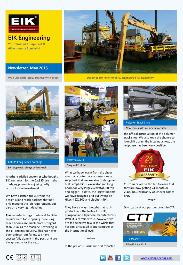 EIK Long Reach, Always within reach – EIK Engineering Sdn Bhd